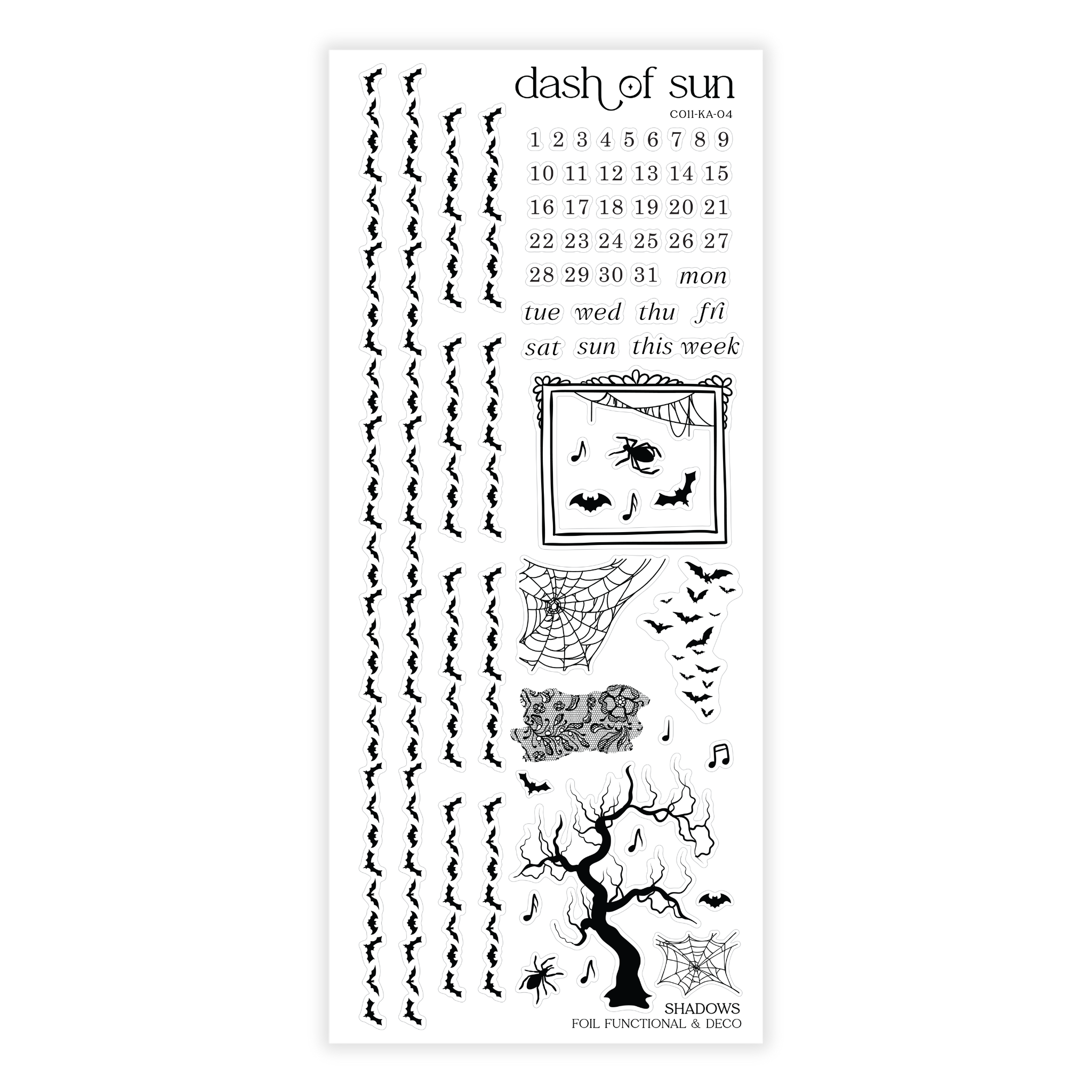 Shadows | Foiled Functional – Dash of Sun Designs